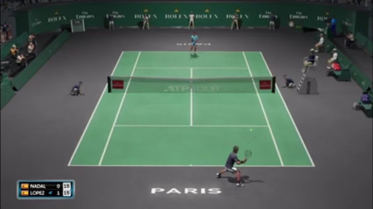 Rafael Nadal vs Feliciano Lopez | ATP Paris Rolex Live Gameplay - YouTube