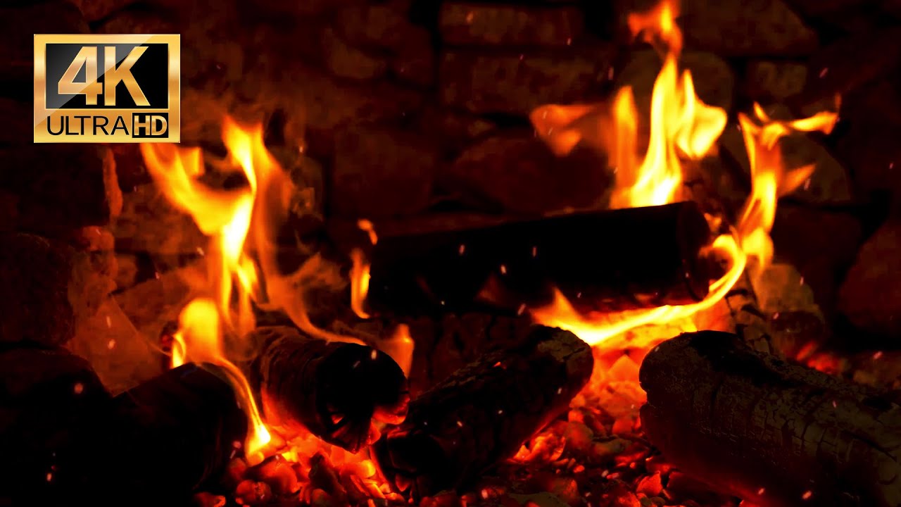 Cozy fireplace crackling sounds for sleeping, relaxing, ASMR, BGM ...