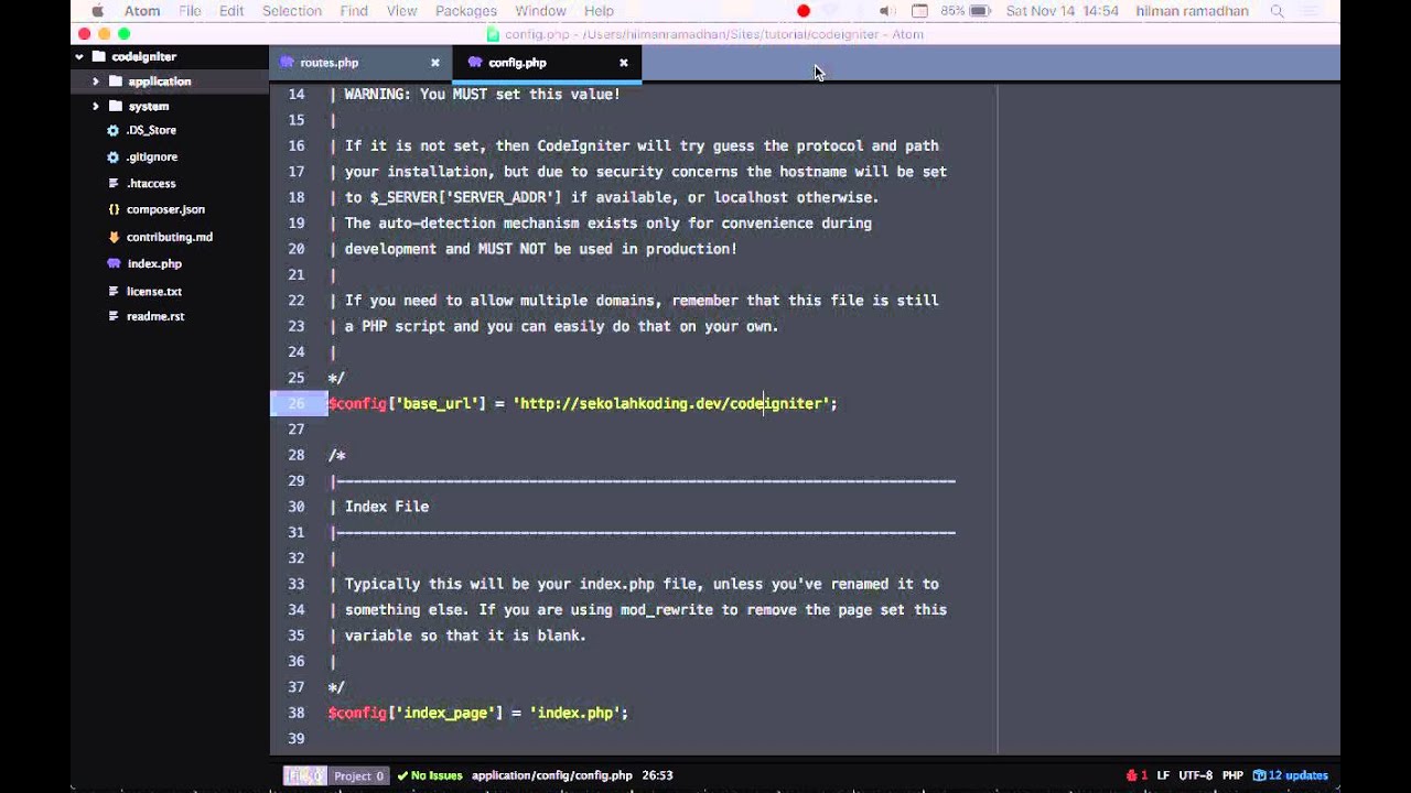 Menghilangkan index php - YouTube