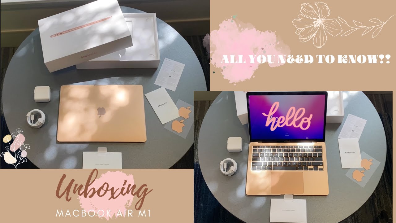 New Macbook Air M1 2020 ( Gold ) | All You Need To Know!! | Unboxing ...