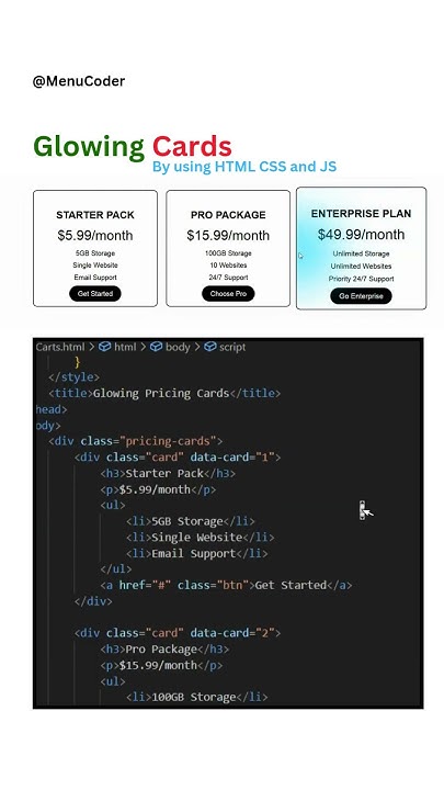 Glowing Cards By Using Html Css And Js Coding Cssanimation Webdevelopment Python