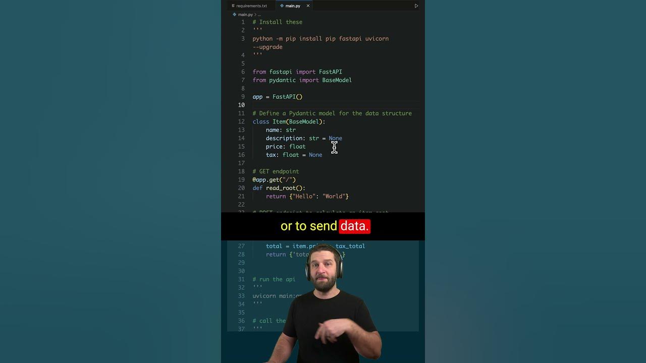 Create Your First Python Rest Api Python Fastapi Restapi Youtube