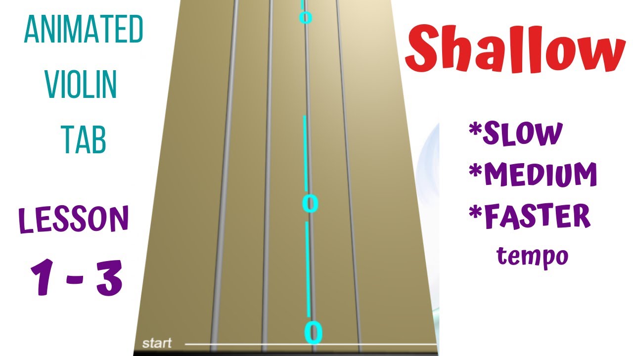 SHALLOW 💔A Star Is Born | LIVE Violin Tutorial |Lesson 1| Slow • Medium ...