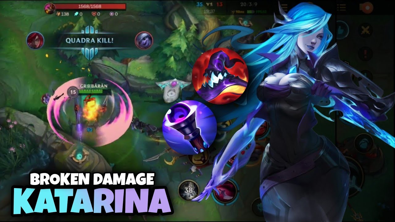 WILD RIFT : KATARINA INSANE BROKEN DAMAGE | WILD RIFT KATARINA BUILD ...