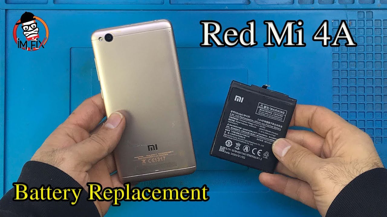 Xiaomi Red mi 4A Battery Replacement / Battery Replacement. - YouTube