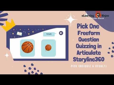 Articulate storyline 360 Tutorial : How to Make Pick one Questions for a Quiz using the freeform ...