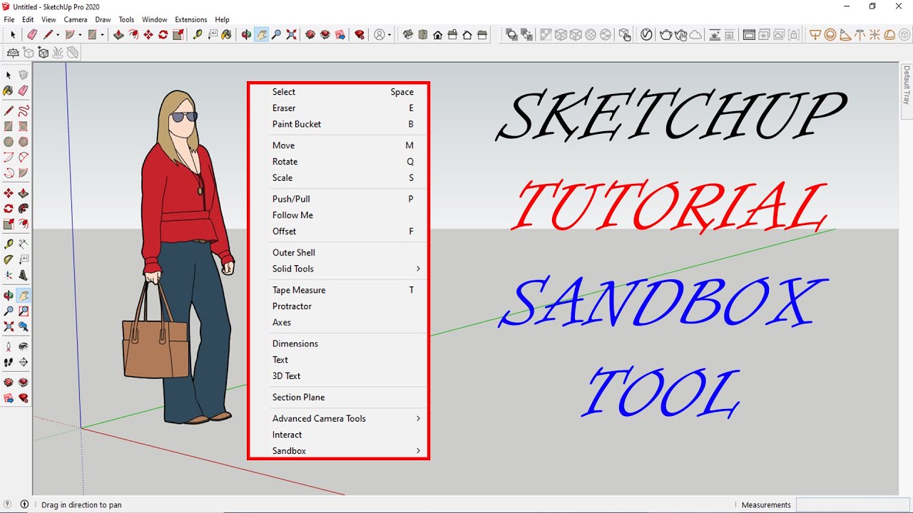 SketchUp Tutorial | Tool Menu Bar | Sandbox | Tagalog - YouTube