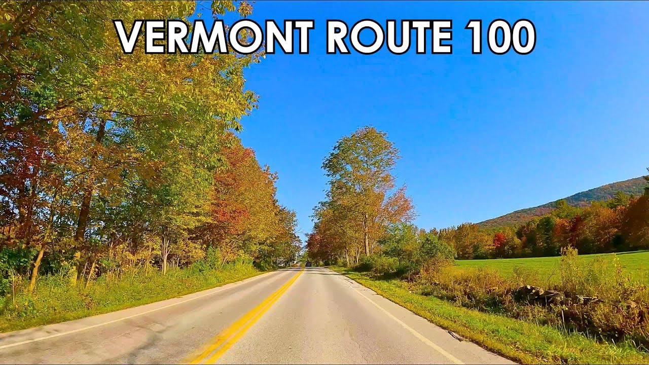 Vermont Route 100 (Part 1) 4K scenic drive *BEAUTIFUL AUTUMN COLORS ...