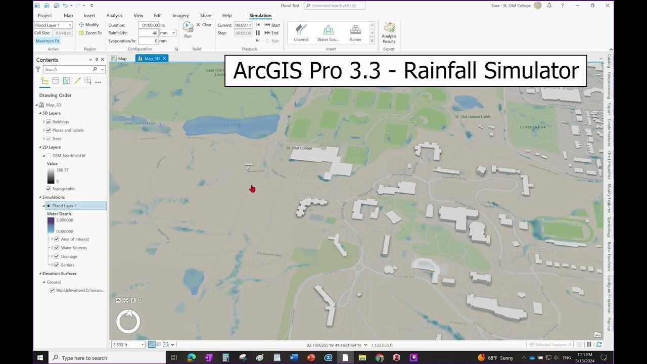 ArcGIS Pro 3.3: New Rainfall Simulator - YouTube