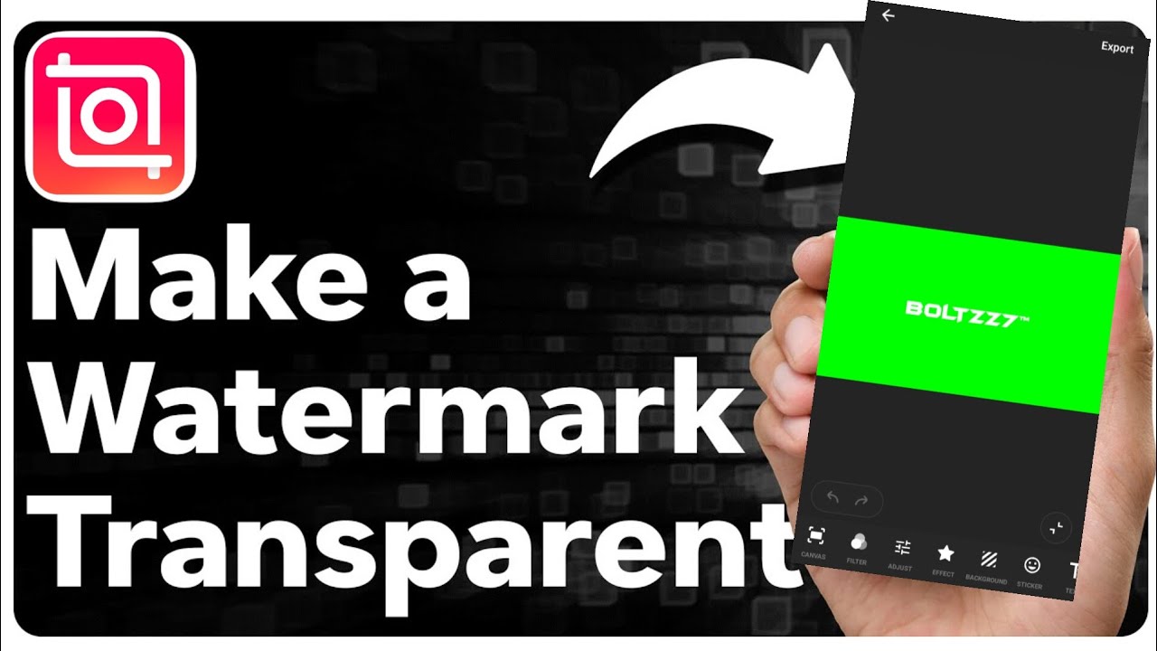 How To Get Transparent Watermark In Inshot • Easy Tutorial | Boltzz7 ...