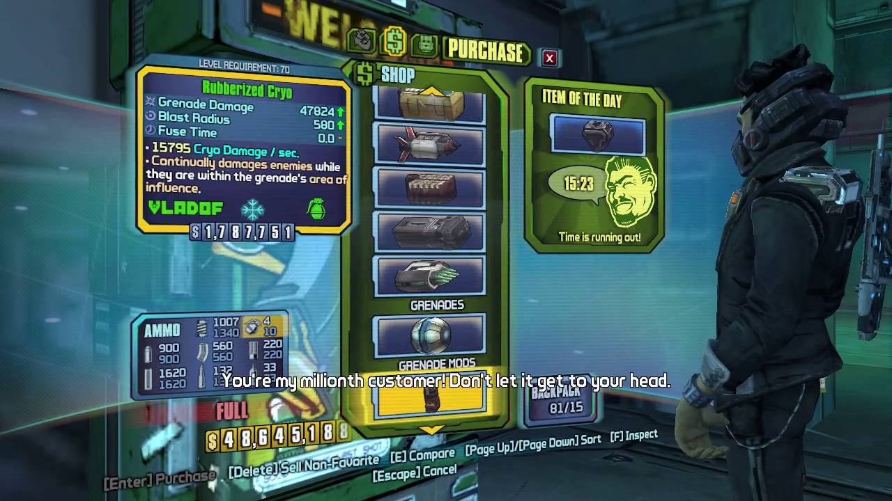 Borderlands : The Pre-Sequel - Level 70 Jack General Disorder 2.0 Build ...