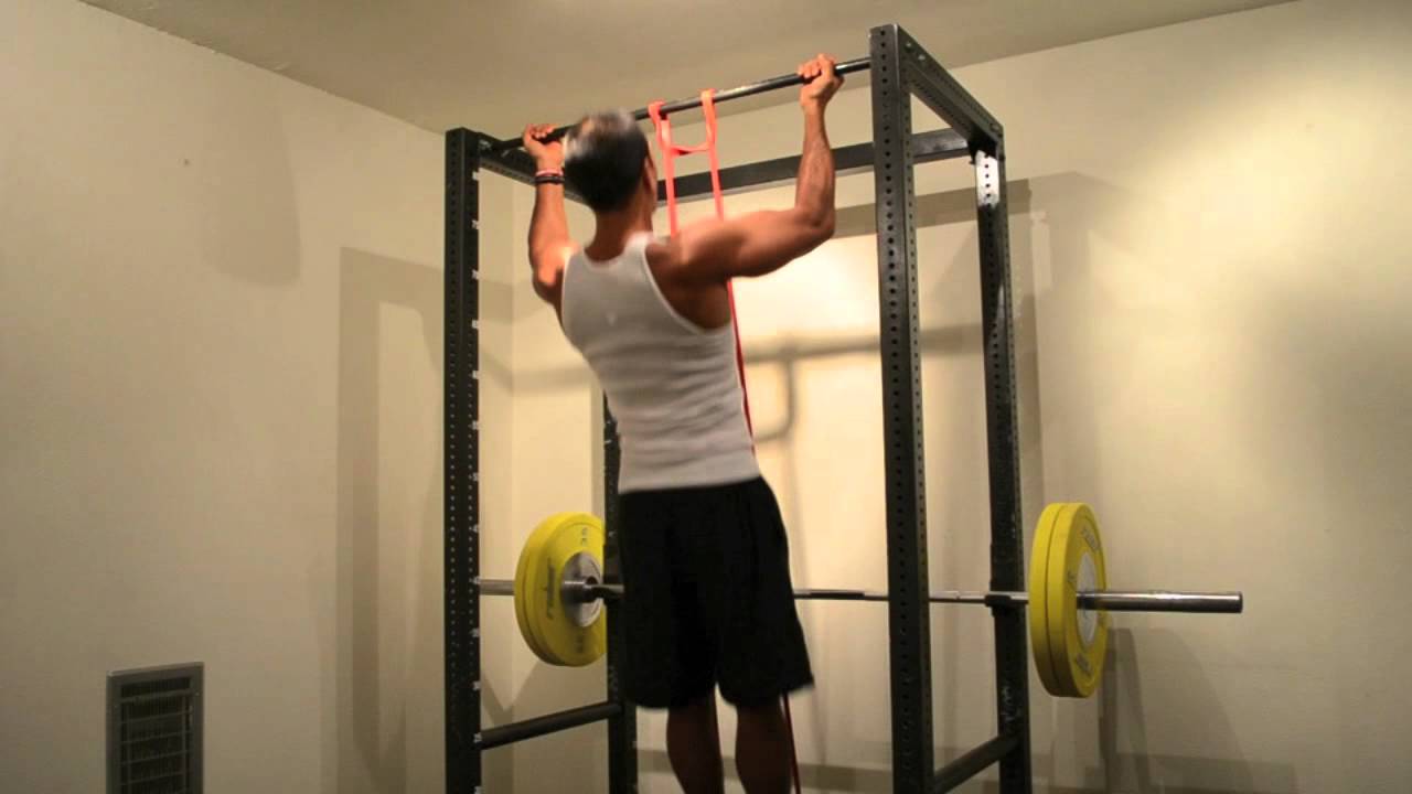Band Reverse Grip Wide Pull Up - YouTube