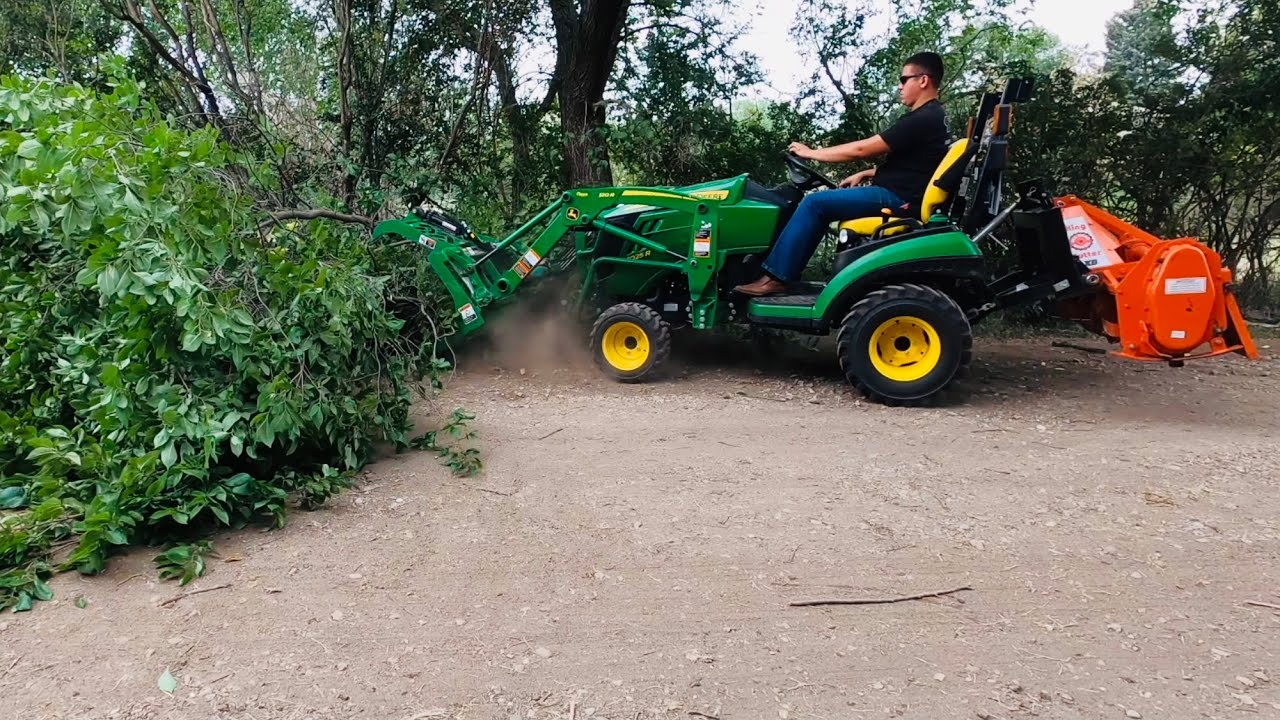 1025r Tree Removal: AV20f grapple, tips on chainsaw sharpening - YouTube