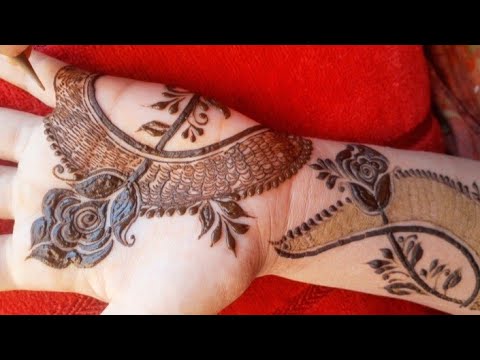 khaliji mehndi designنقش حناء خليجي سهل - YouTube