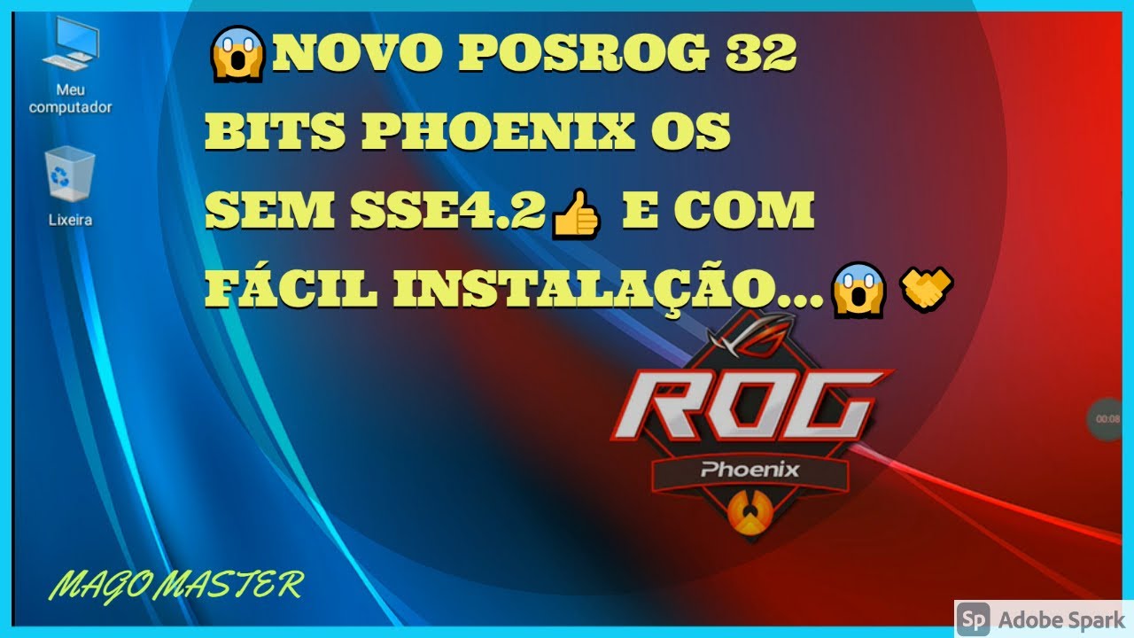 Novo PHOENIX OS Posrog Gamer lite V2 32 bits com root 👉 Posrog sem sse4 ...