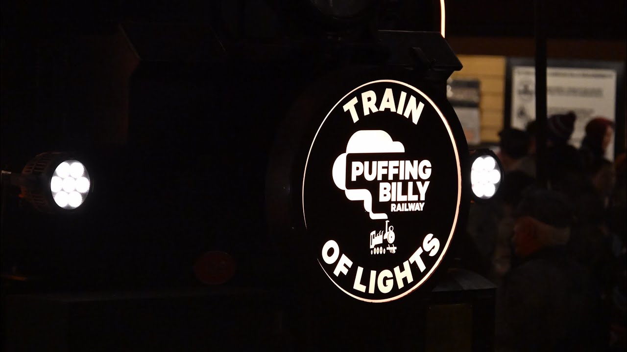 Disco on Rails! | Puffing Billy Railway's Train of Lights 2025 - YouTube