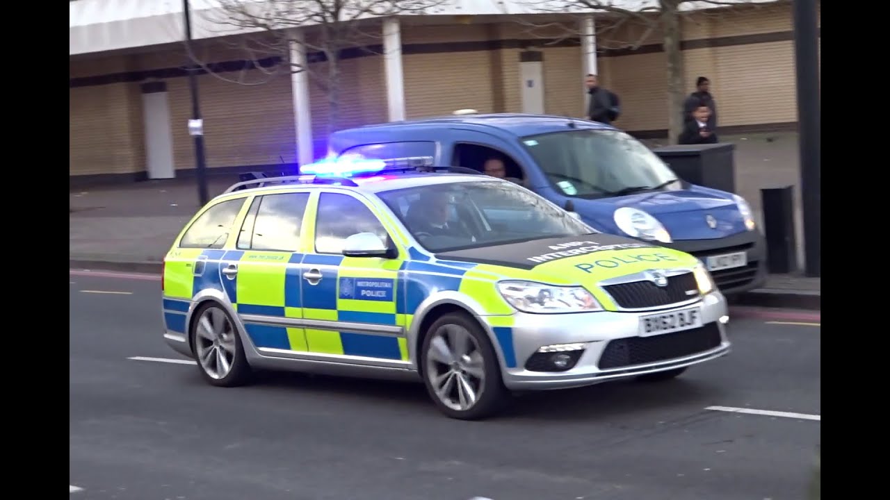 London Metropolitan Police ANPR Interceptor + Unmarked Car Responding ...