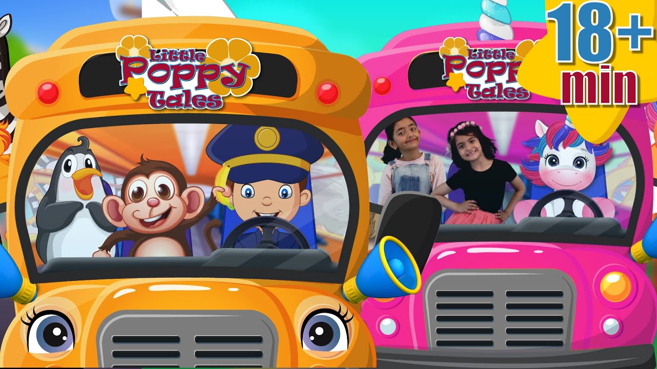 The Bus Songs + Compilation | Little Poppy Tales Kids Songs and Nursery ...