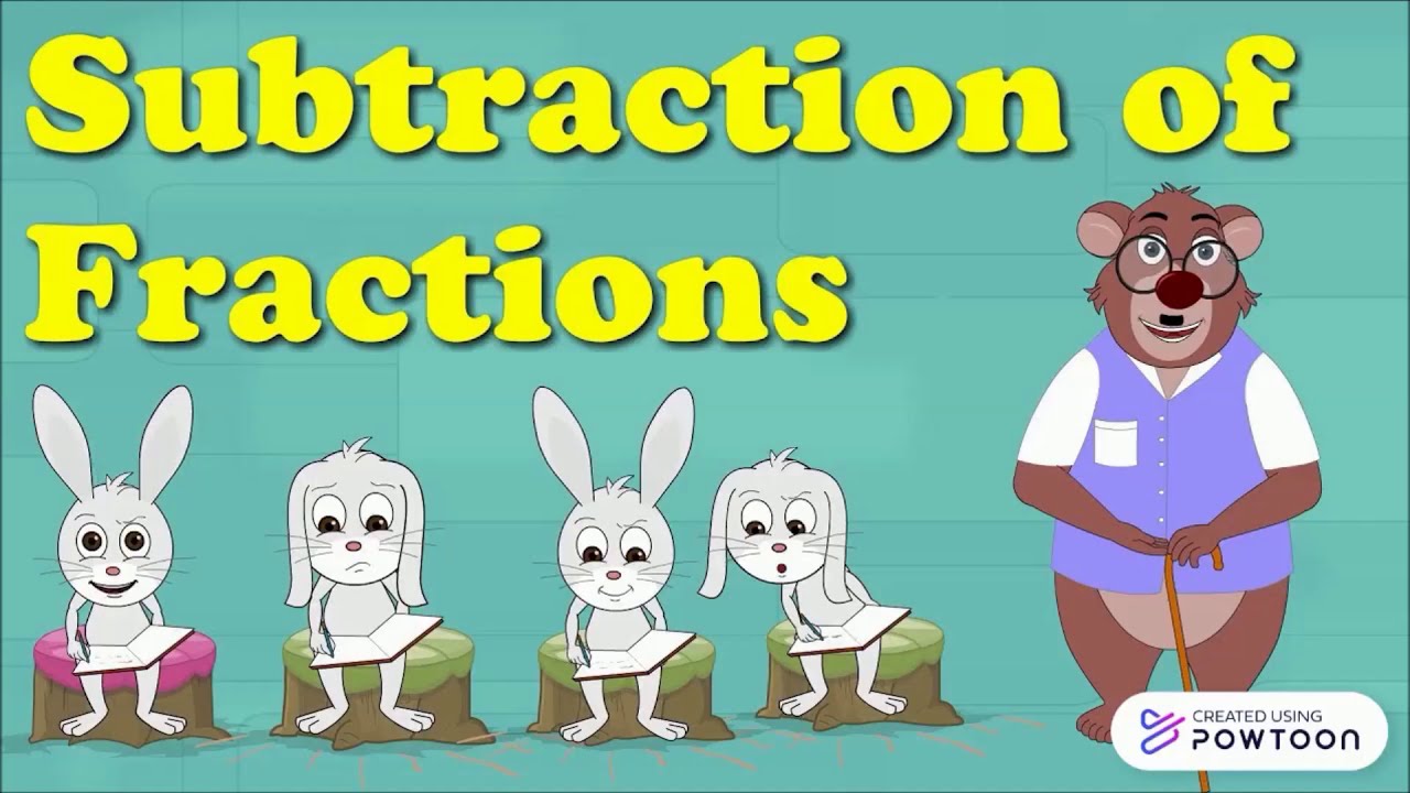 Subtraction of Homogeneous Fractions - YouTube