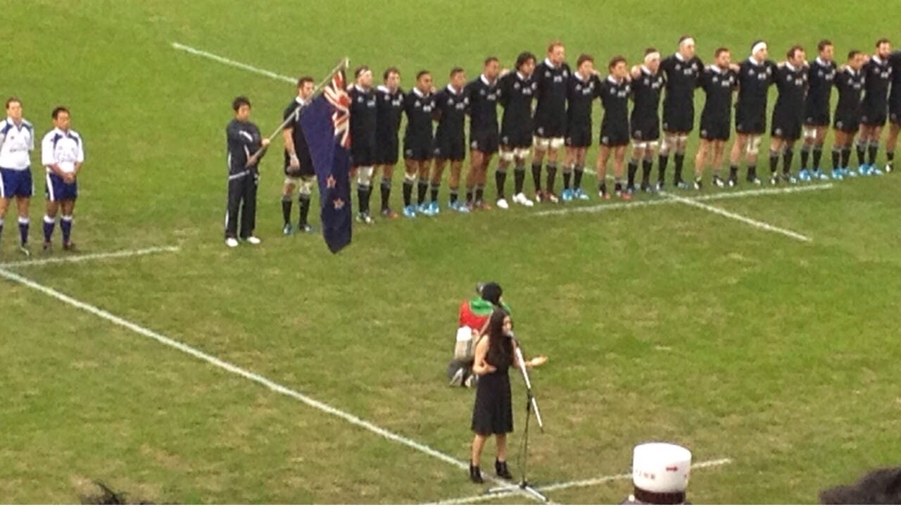 NZ National Anthem by Sayulee (All Blacks RUGBY VS Japan IN JAPAN 2013 ...