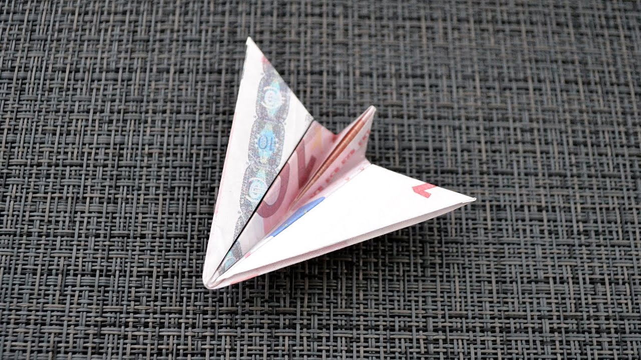Origami FLUGZEUG Geldgeschenk GELD FALTEN | Geschenk | Money PLANE ...