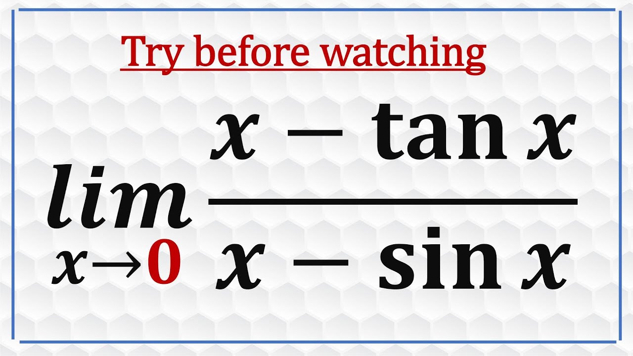 Lim x tanx x sinx As X Goes To 0 YouTube lim-x-tanx-x-sinx-as-x-goes-to-0-youtube