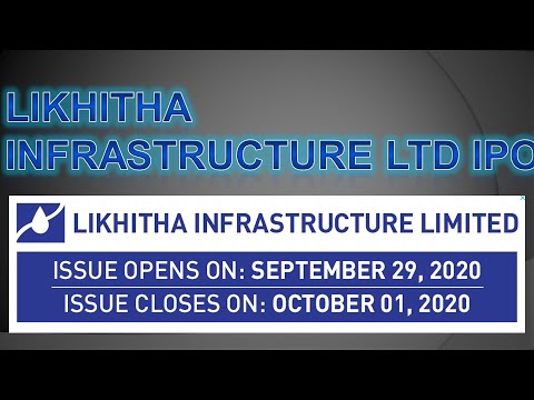 Likhitha Infrastructure Ltd IPO (Likhitha Infrastructure IPO) Detail ...