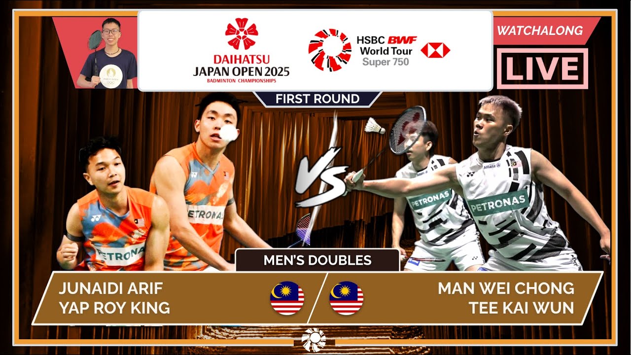 J ARIF/YAP RK 🇲🇾 vs. MAN WC/TEE KW 🇲🇾 LIVE! Japan Open 25' 1st Rd ...