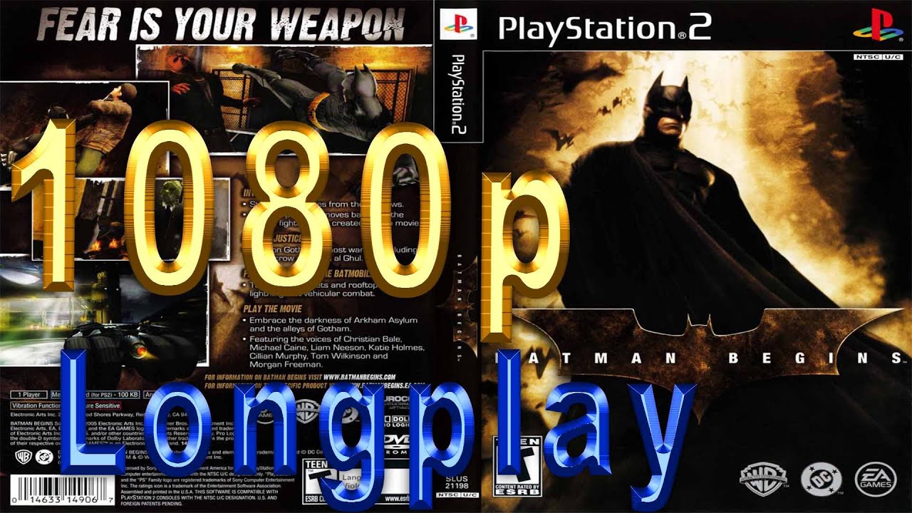 batman begins longplay ps2 PCSX2 emulator 1080p - YouTube