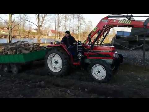 Yanmar Fx 305 Ciężki wyjazd z drewnem - YouTube