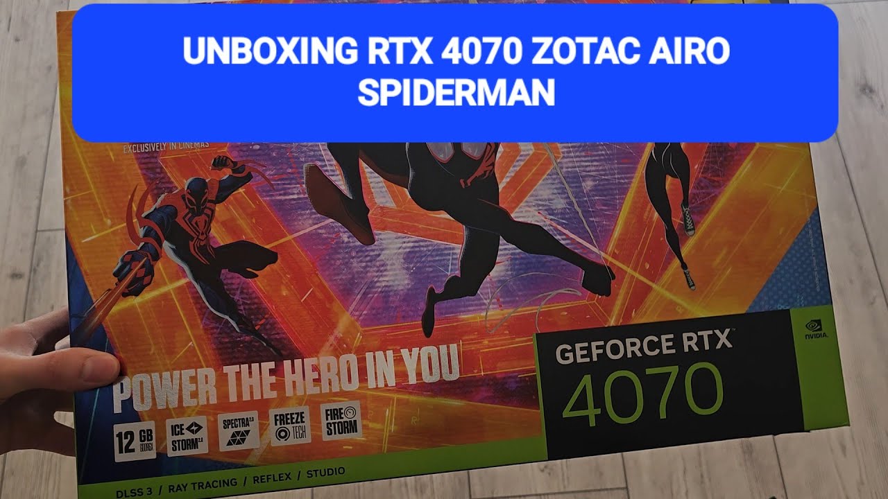 Unboxing Zotac GeForce RTX 4070 AMP AIRO SPIDERMAN - YouTube