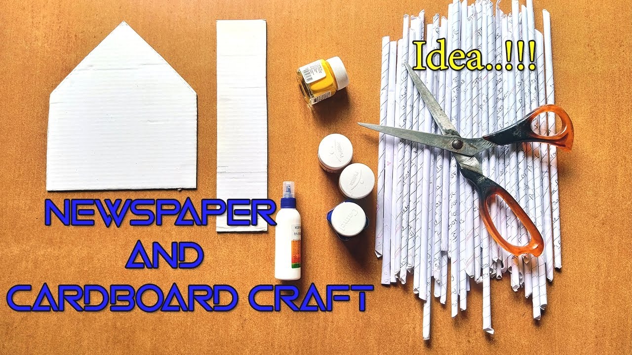 Best Idea to Reuse Waste Cardboard & Newspaper | Newspaper Craft | Best ...