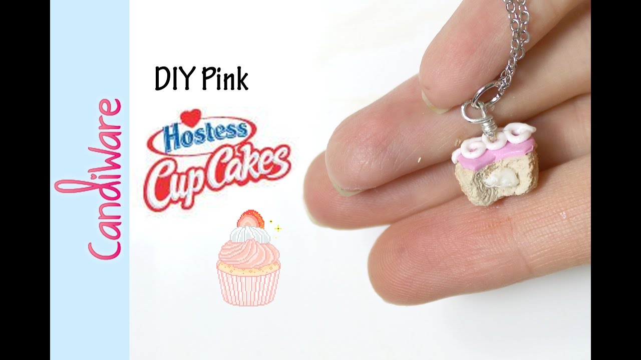 Tutorial: DIY Pink Hostess Cupcake - FIMO, Polymer Clay - YouTube