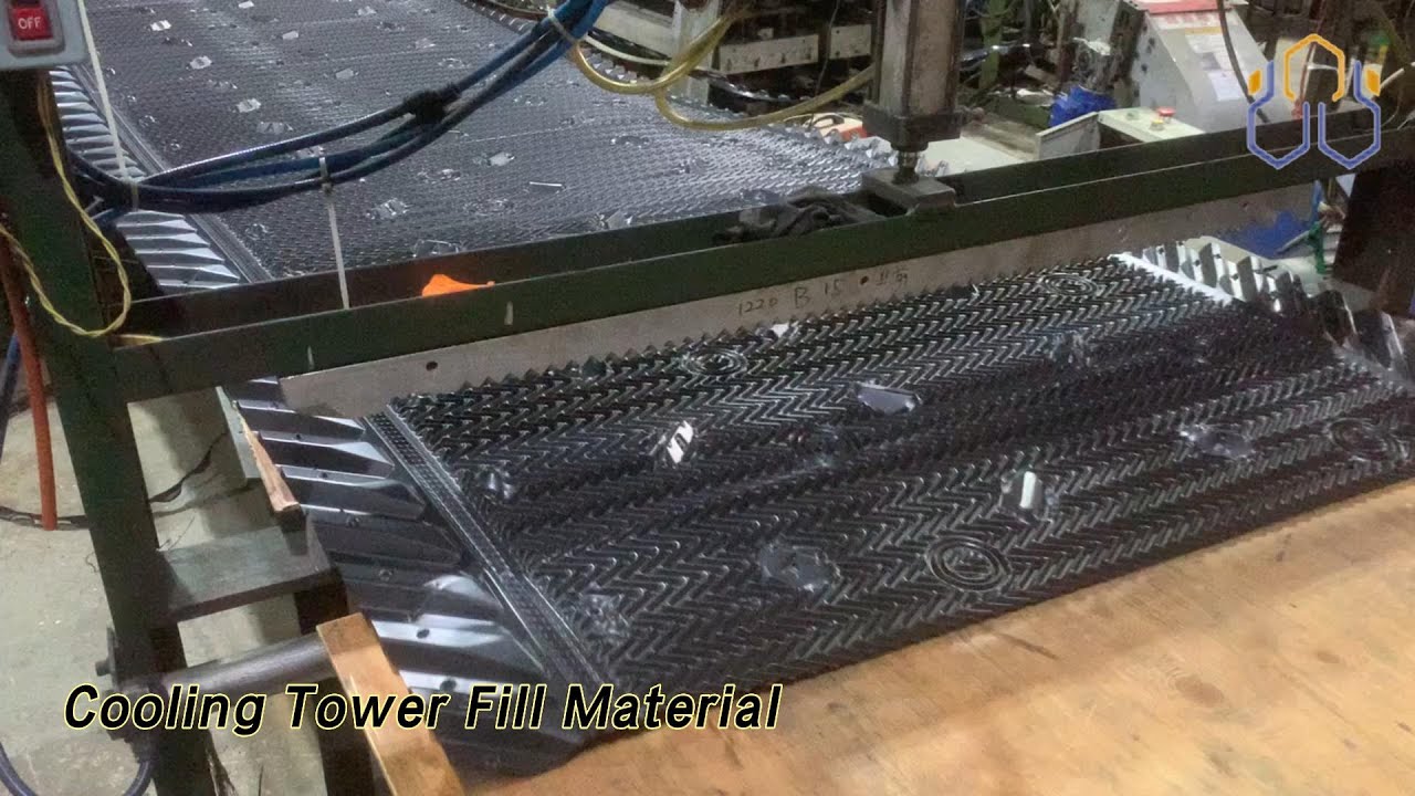 PVC Cooling Tower Fill Material 915mm / 1520mm For Increase Viscosity ...