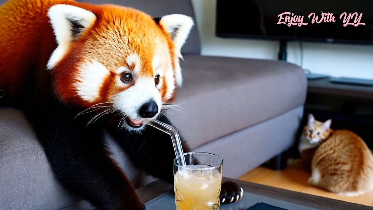 2hrs of Adorable Red Pandas and Cats Playing Together: The Ultimate ...