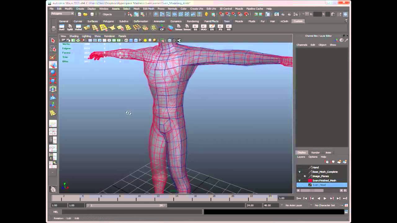 12 Creating a Games Character Refining the Base Mesh of our Character ...