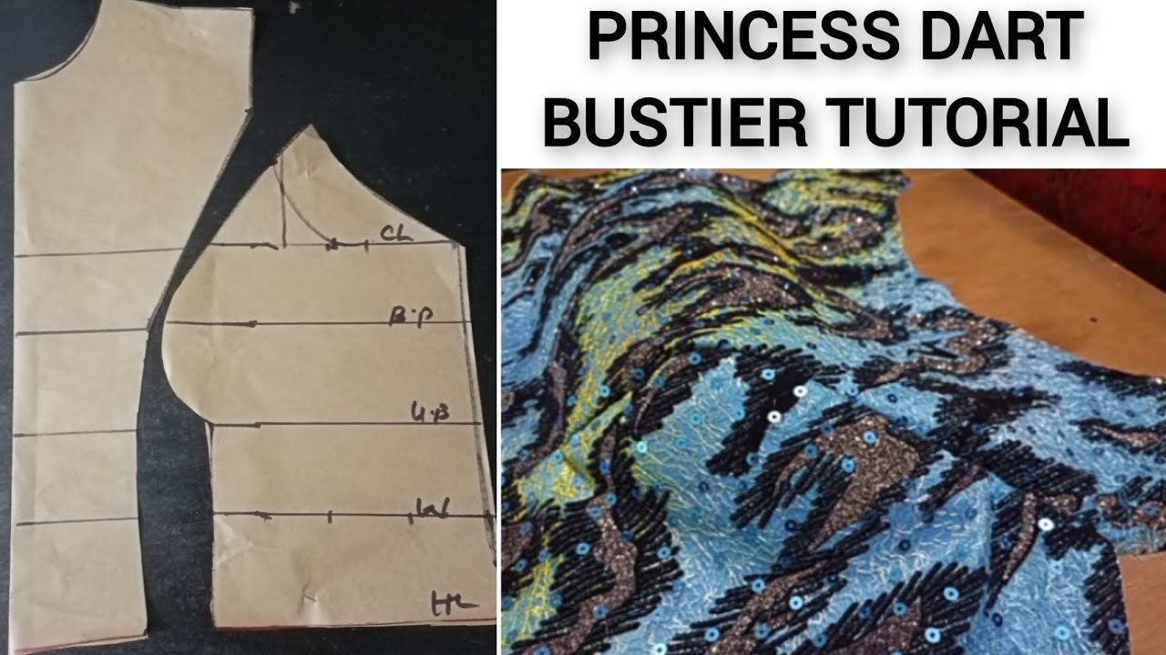 How to Make a Princess Dart Bustier Blouse || Easy pattern drafting - YouTube