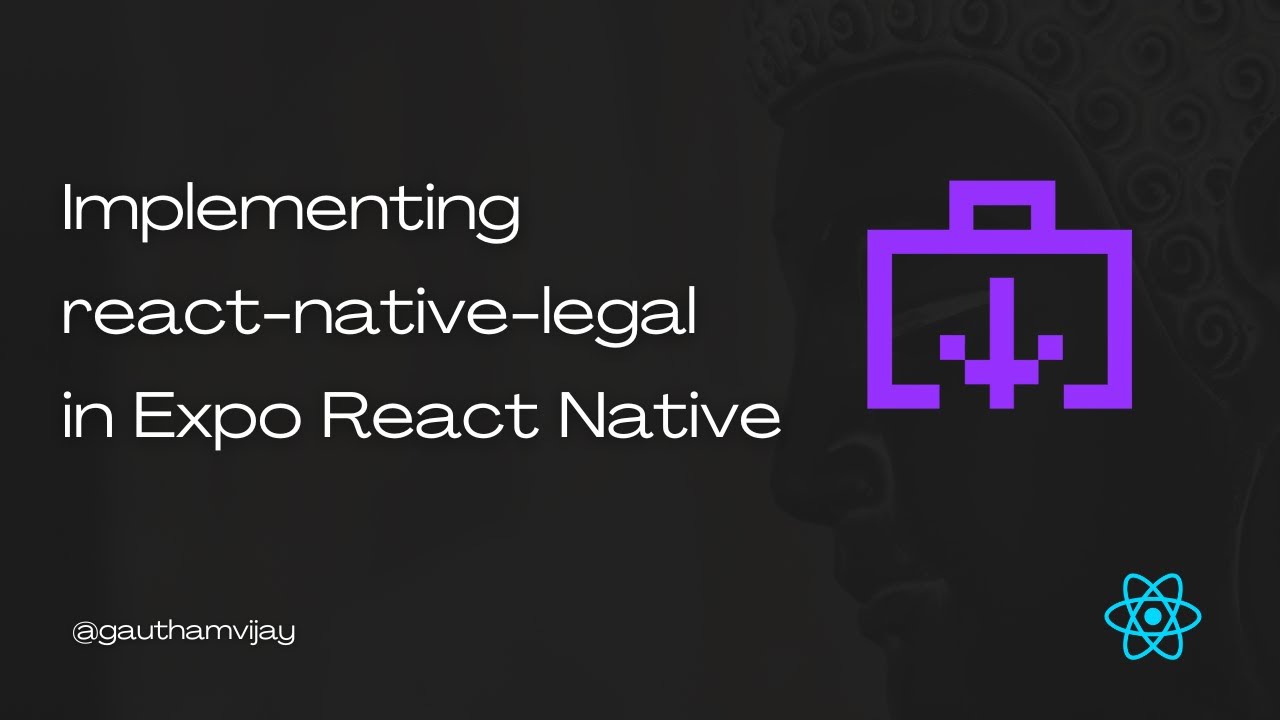 Implementing react-native-legal in Expo React Native - YouTube