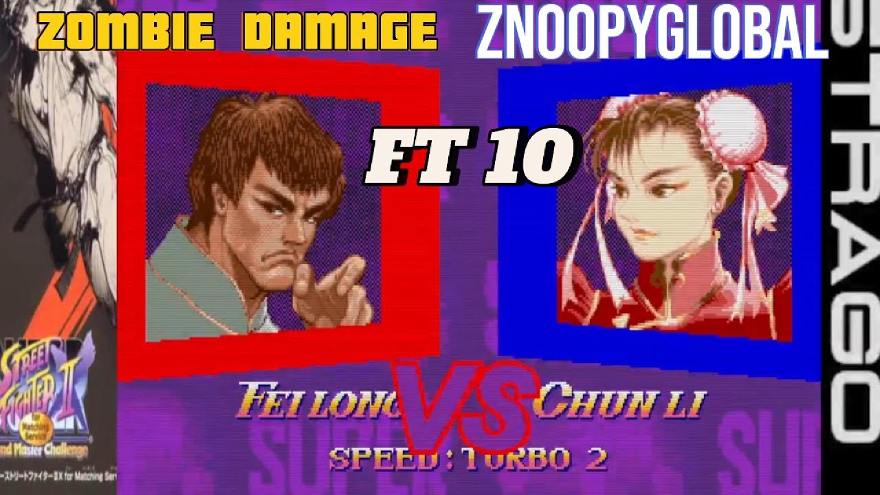 Super Street Fighter II (Fightcade) Zombie dagame vs Znoopyglobal FT 10 ...