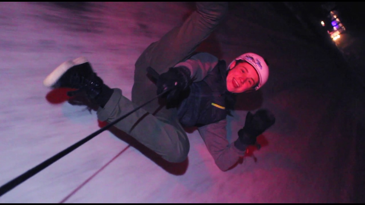 Skitching on the snow - YouTube