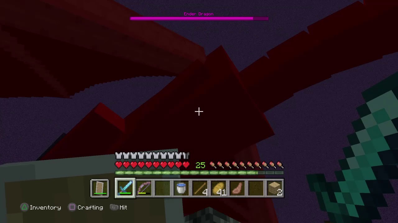 Minecraft: PS4 [Friends World] Killing the Dragon - YouTube