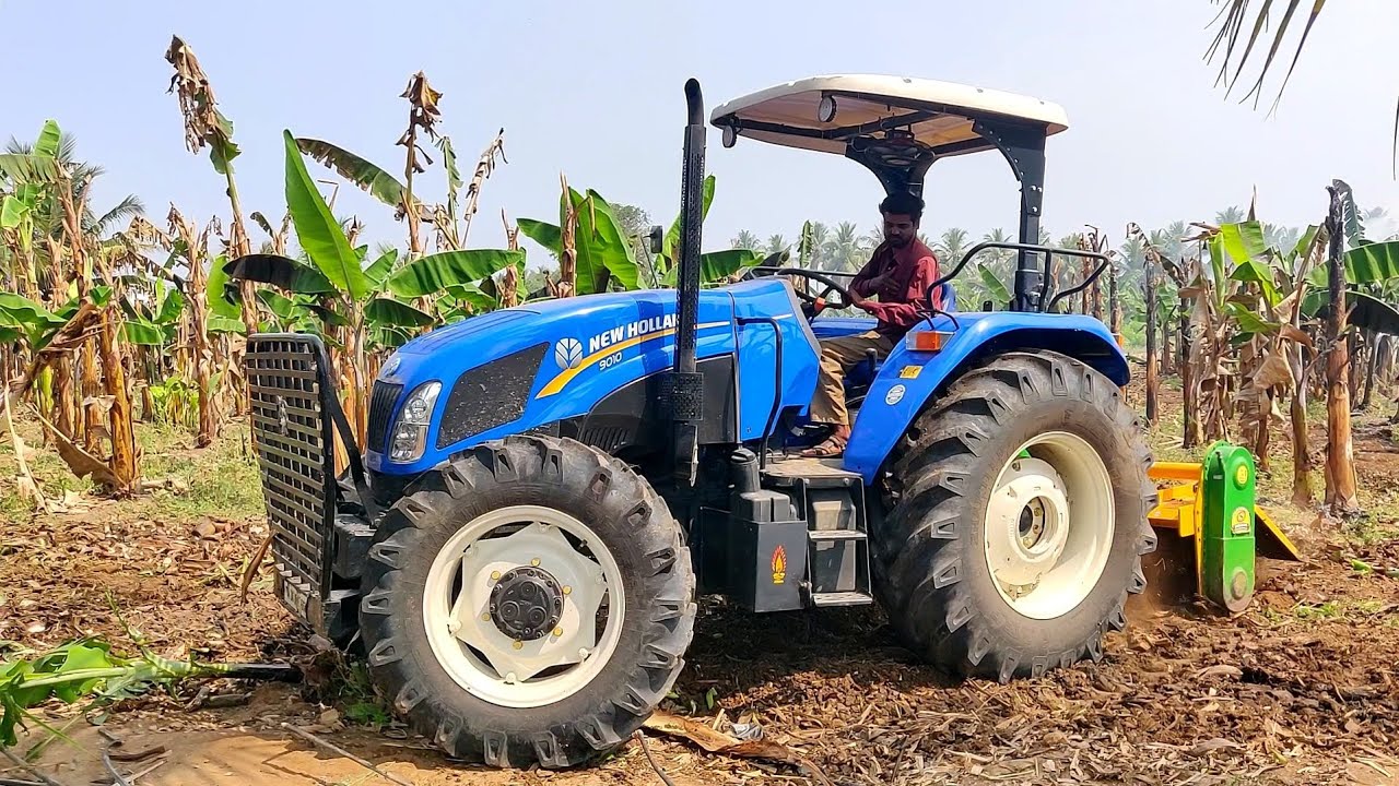 New Holland 9010 (90hp) 4wd Tractor banana mulching performance ...