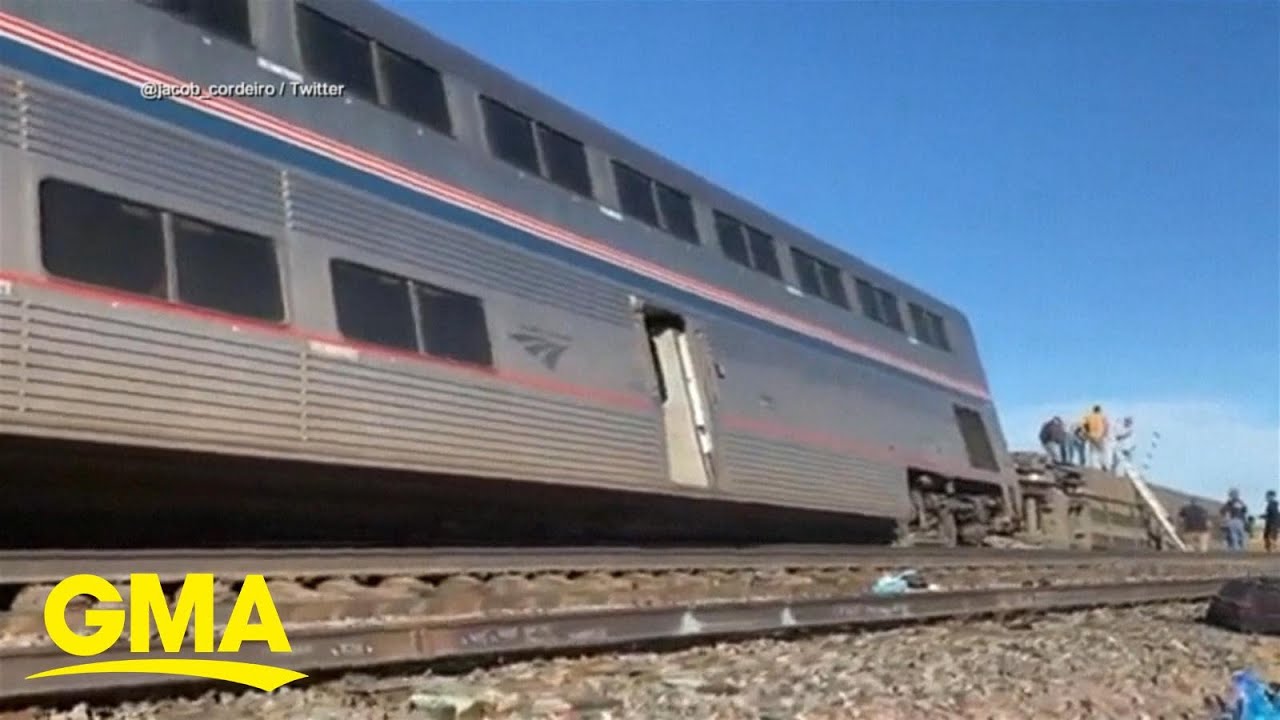 Amtrak train derails in Montana | GMA - YouTube