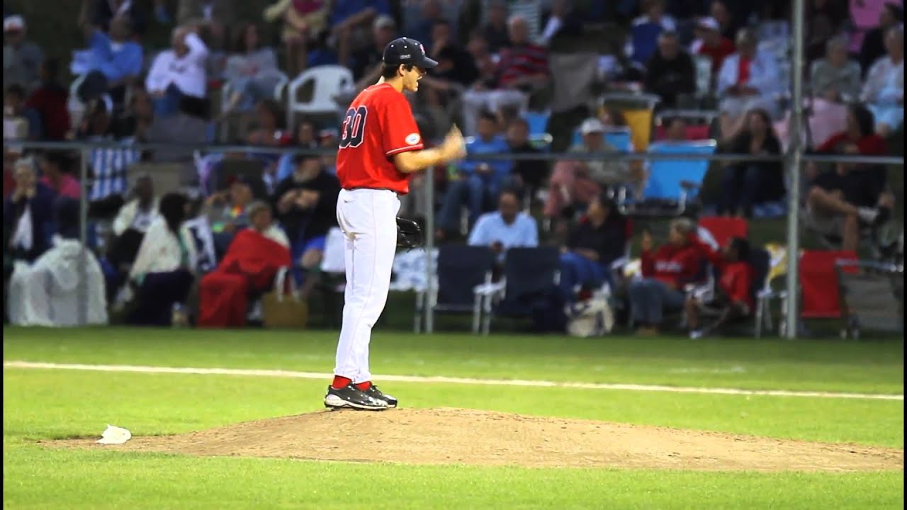 Mark Appel (Stanford Cardinal) Pitching for Y-D Red Sox in the Cape Cod ...