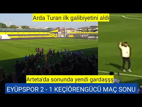 Eyüpspor 2 - 1 Keçiörengücü Maç Sonu | Arda Turan İlk Galibiyetini Aldı