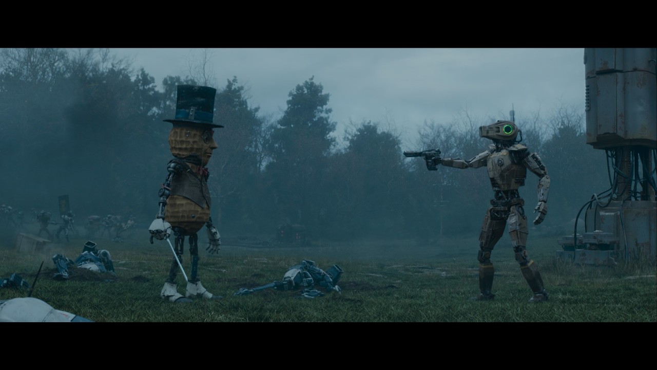 The Electric State - Herman vs Robots Final Battle with healthbars ...