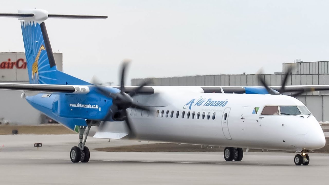 *Delivery Flight!!* Air Tanzania Bombardier Dash-8 Q400 (DH8D ...