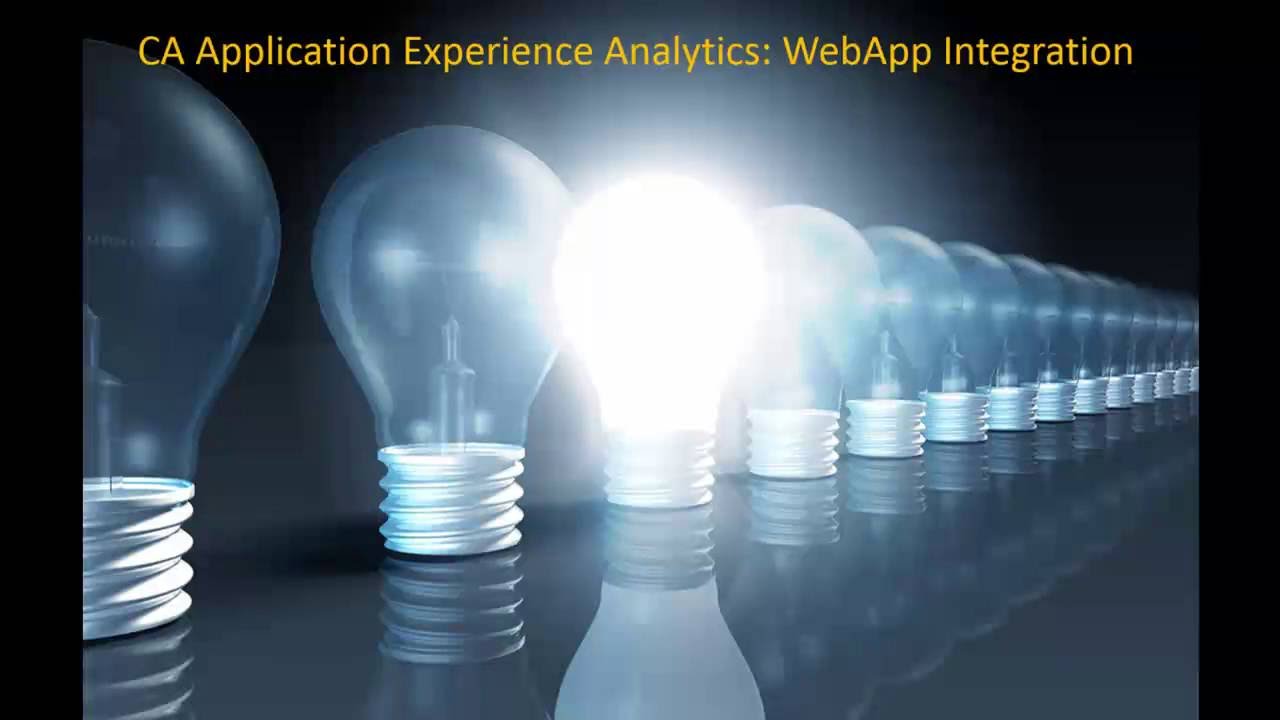 CA App Experience Analytics: Web App Integration - YouTube