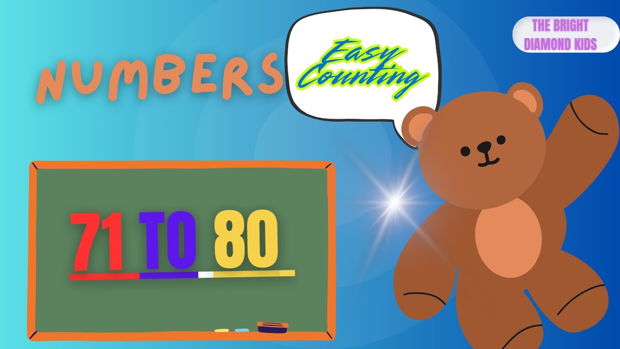 Learn how to count the numbers 71 to 80 in English| Easy Counting with ...