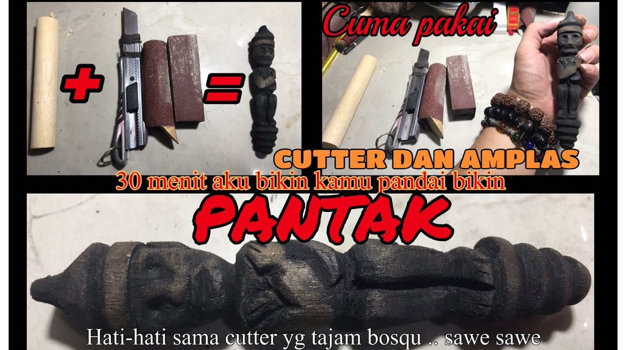 Cara membuat/mengukir patung mini menyerupai pantak . DIY Craft ...
